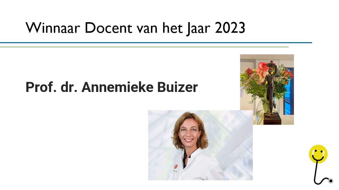 Annemieke Buizer is Docent van het Jaar 2023 – Revalidatie.nl
